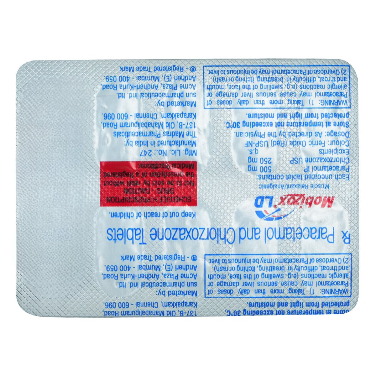 Mobizox Ld 500/250 Tab | Uses, Side Effects, Price | Apollo Pharmacy