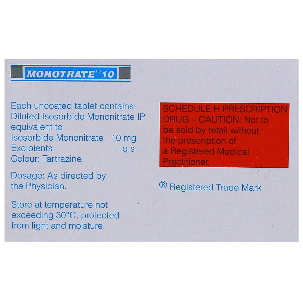 Monotrate 10 Tablet 10's Price, Uses, Side Effects, Composition ...