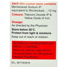 Montair-10 Tablet | Uses, Side Effects, Price | Apollo Pharmacy