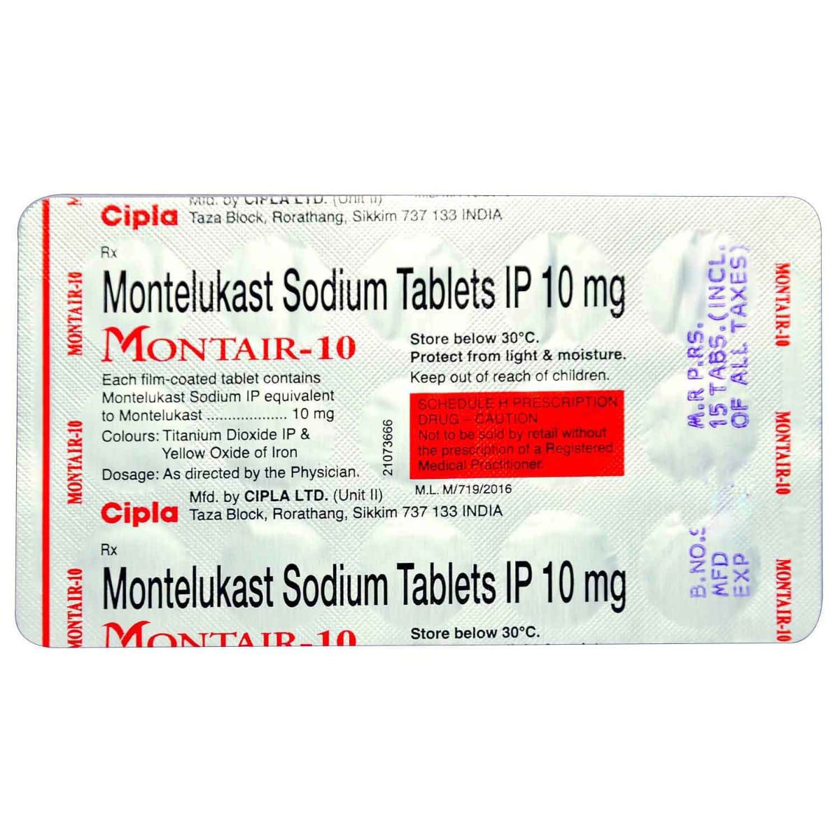 Montair-10 Tablet 15's Price, Uses, Side Effects, Composition - Apollo ...