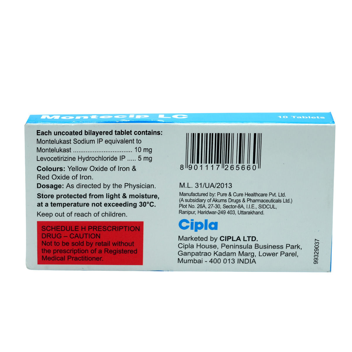 Montecip LC Tablet | Uses, Side Effects, Price | Apollo Pharmacy
