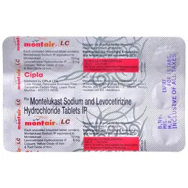 Montair-LC Tablet | Uses, Side Effects, Price | Apollo Pharmacy