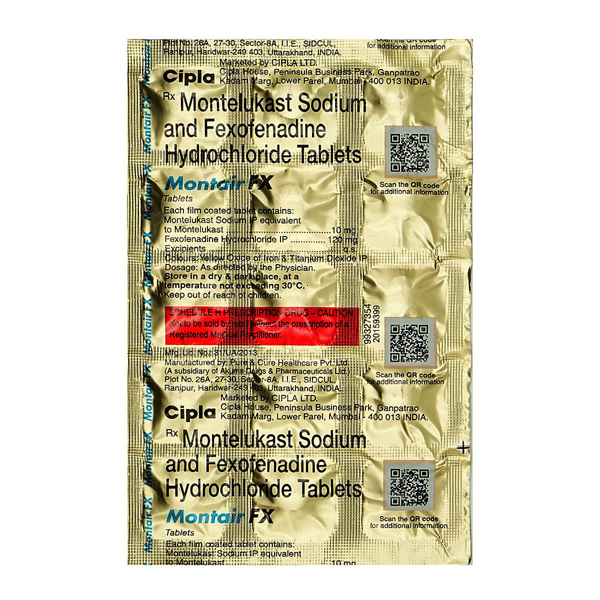 Montair FX Tablet 15's Price, Uses, Side Effects, Composition - Apollo ...