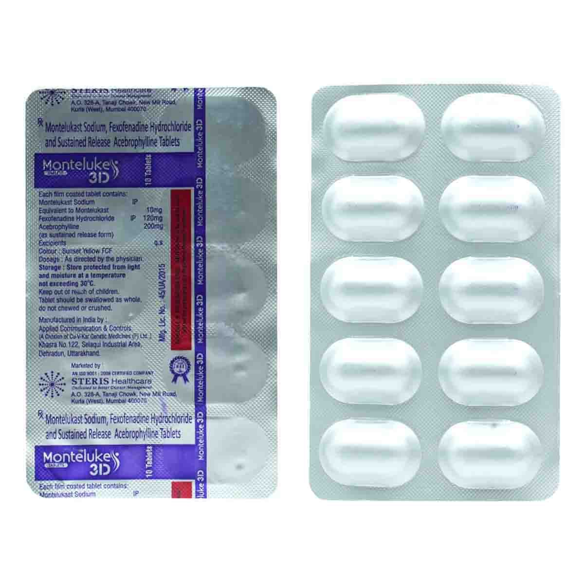 Monteluke 3D Tablet | Uses, Side Effects, Price | Apollo Pharmacy