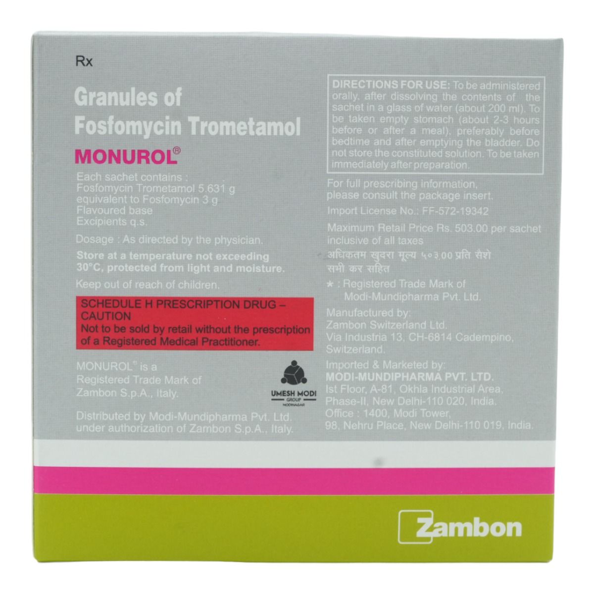 Monurol Granules 8 gm Price, Uses, Side Effects, Composition - Apollo ...