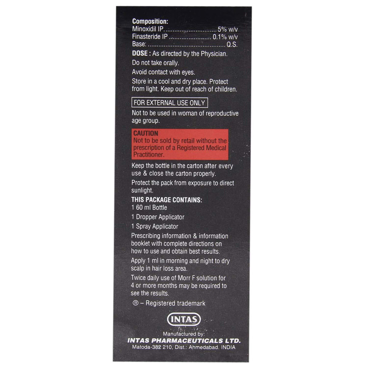 Morr F 5% Solution 60 ml Price, Uses, Side Effects, Composition ...