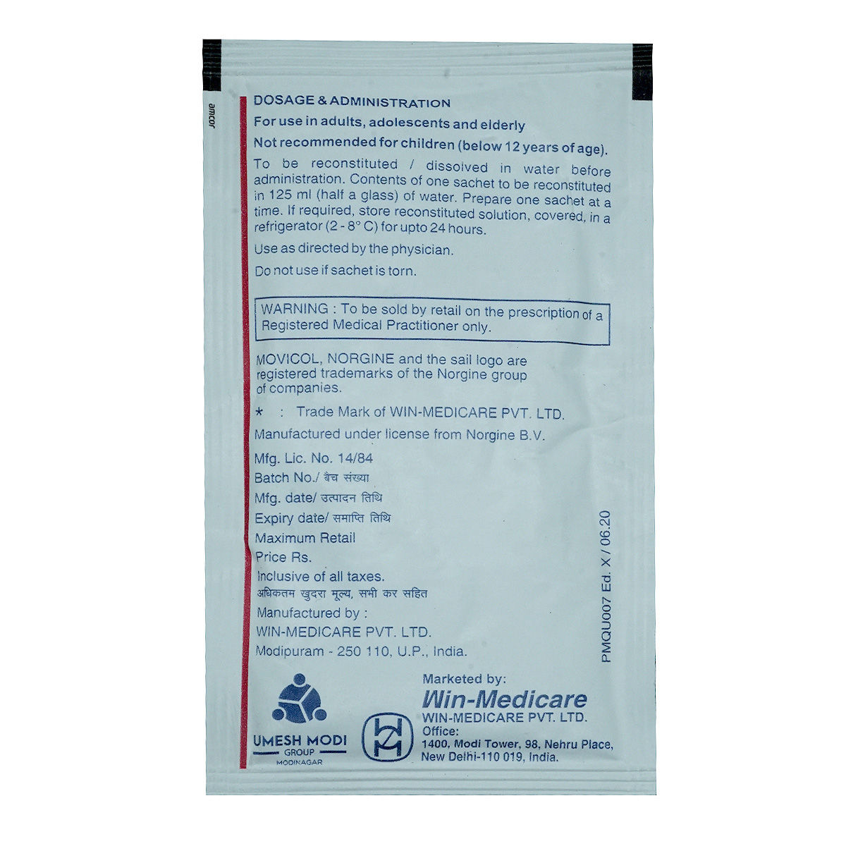 Movicol Sachet 13.81 gm | Uses, Side Effects, Price | Apollo Pharmacy