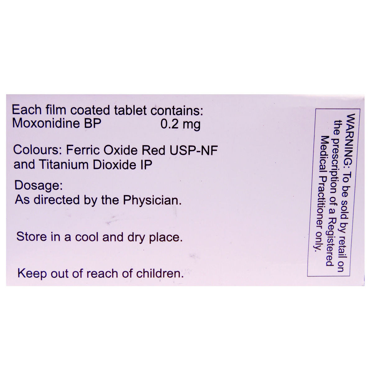 Moxovas 0.2 Tablet | Uses, Side Effects, Price | Apollo Pharmacy