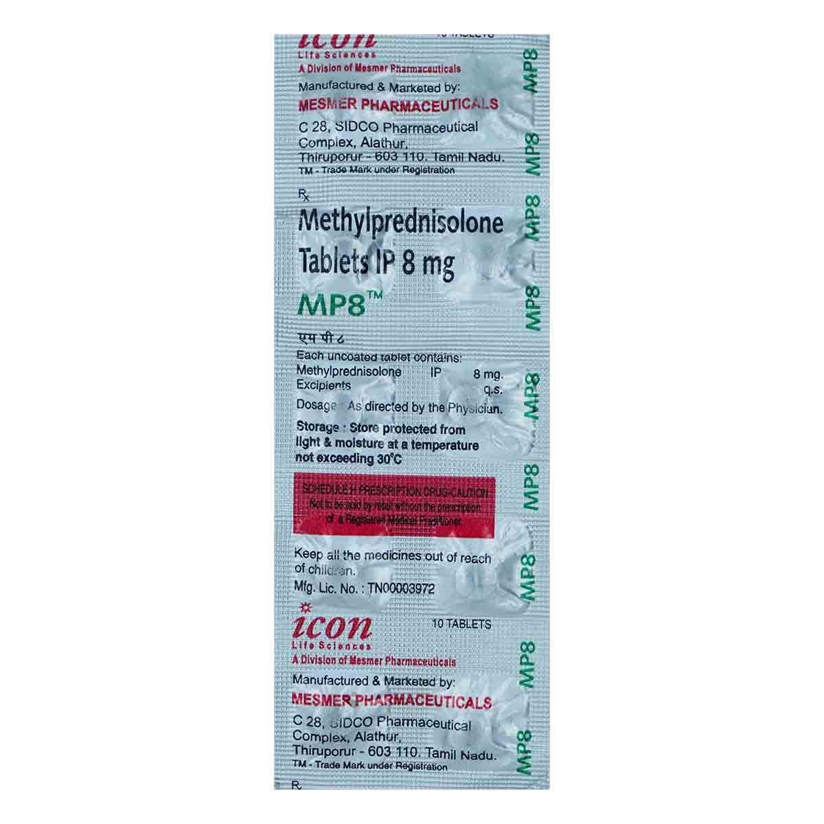 Mp 8 mg Tablet | Uses, Side Effects, Price | Apollo Pharmacy