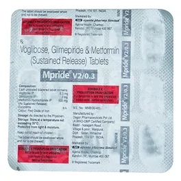 Mpride V 2/0.3 Tablet | Uses, Side Effects, Price | Apollo Pharmacy