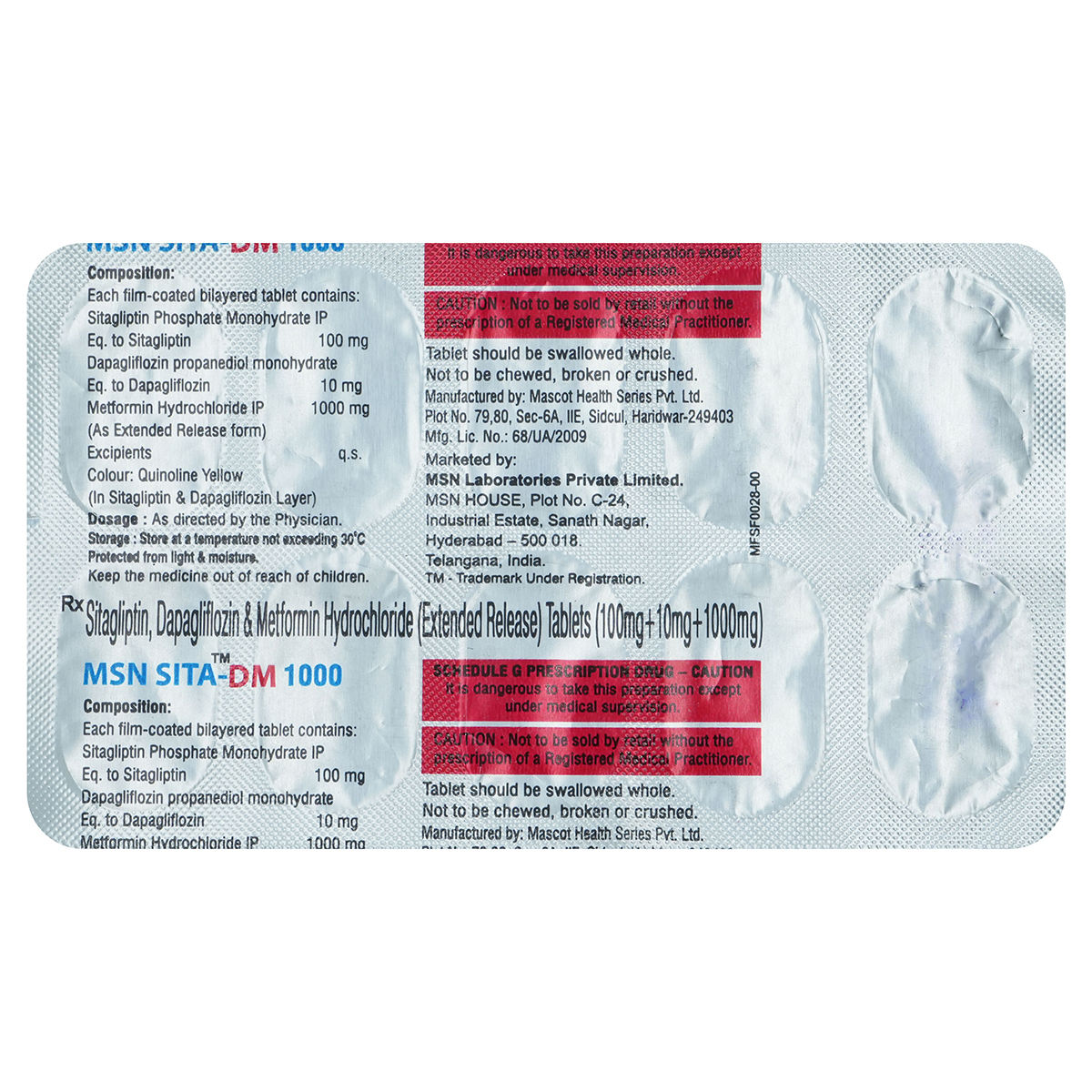 Msn Sita-DM 1000 Tab | Uses, Side Effects, Price | Apollo Pharmacy