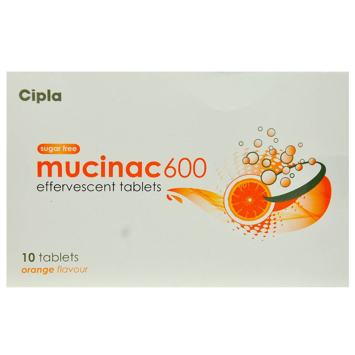 Mucinac 600 Sugar Free Orange Effervescent Tablet | Uses, Side Effects ...