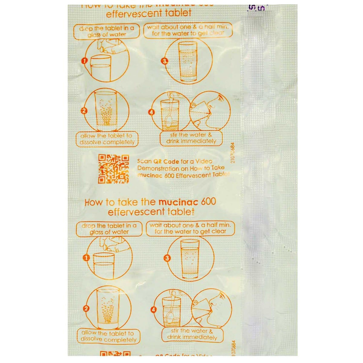 Mucinac 600 Sugar Free Orange Effervescent Tablet 10's Price, Uses ...