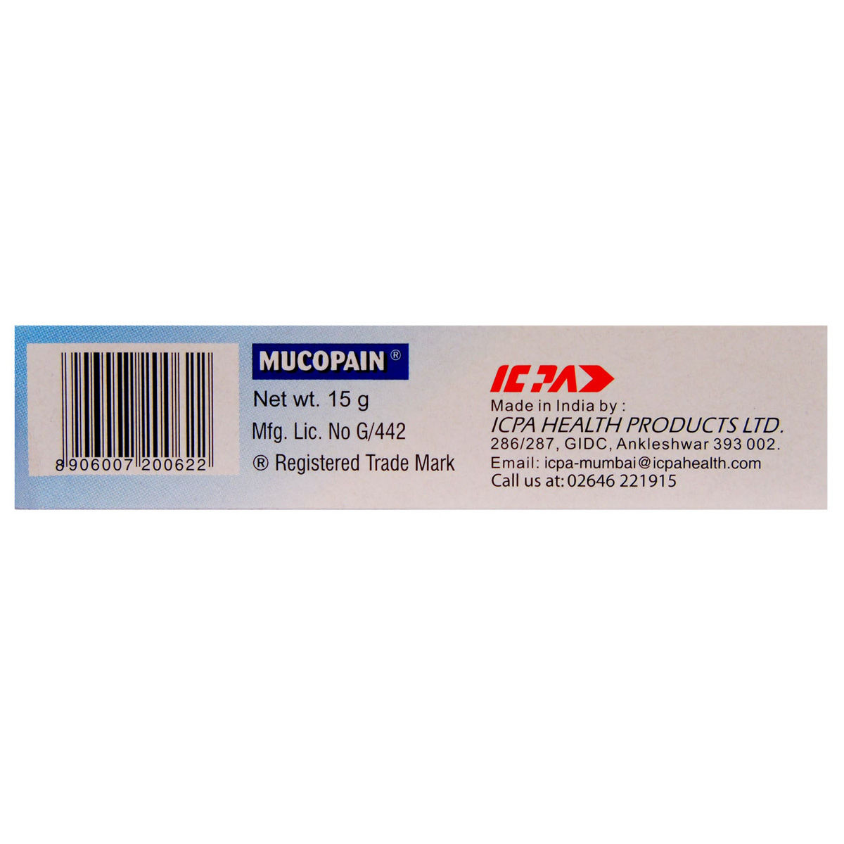 Mucopain Gel 15 gm Price, Uses, Side Effects, Composition - Apollo Pharmacy