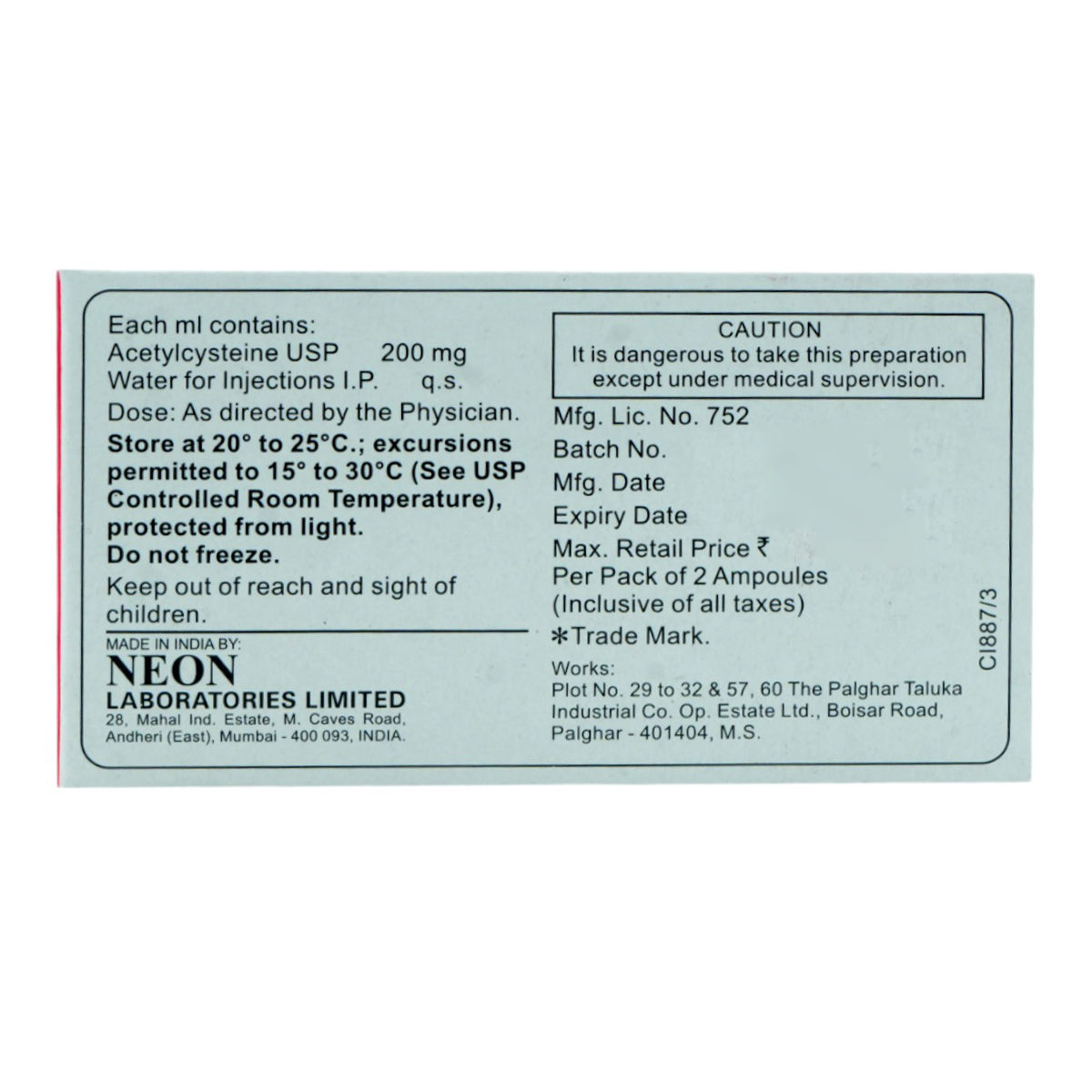 Mucyst 400 mg Injection 2 ml Price, Uses, Side Effects, Composition ...