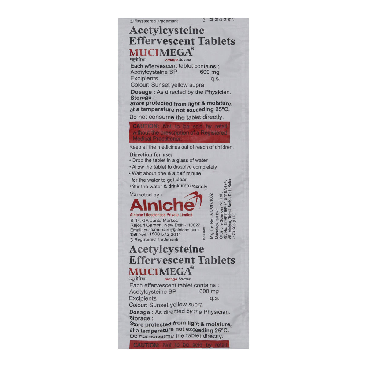 Mucimega Orange Flavour Tablet 10's Price, Uses, Side Effects ...