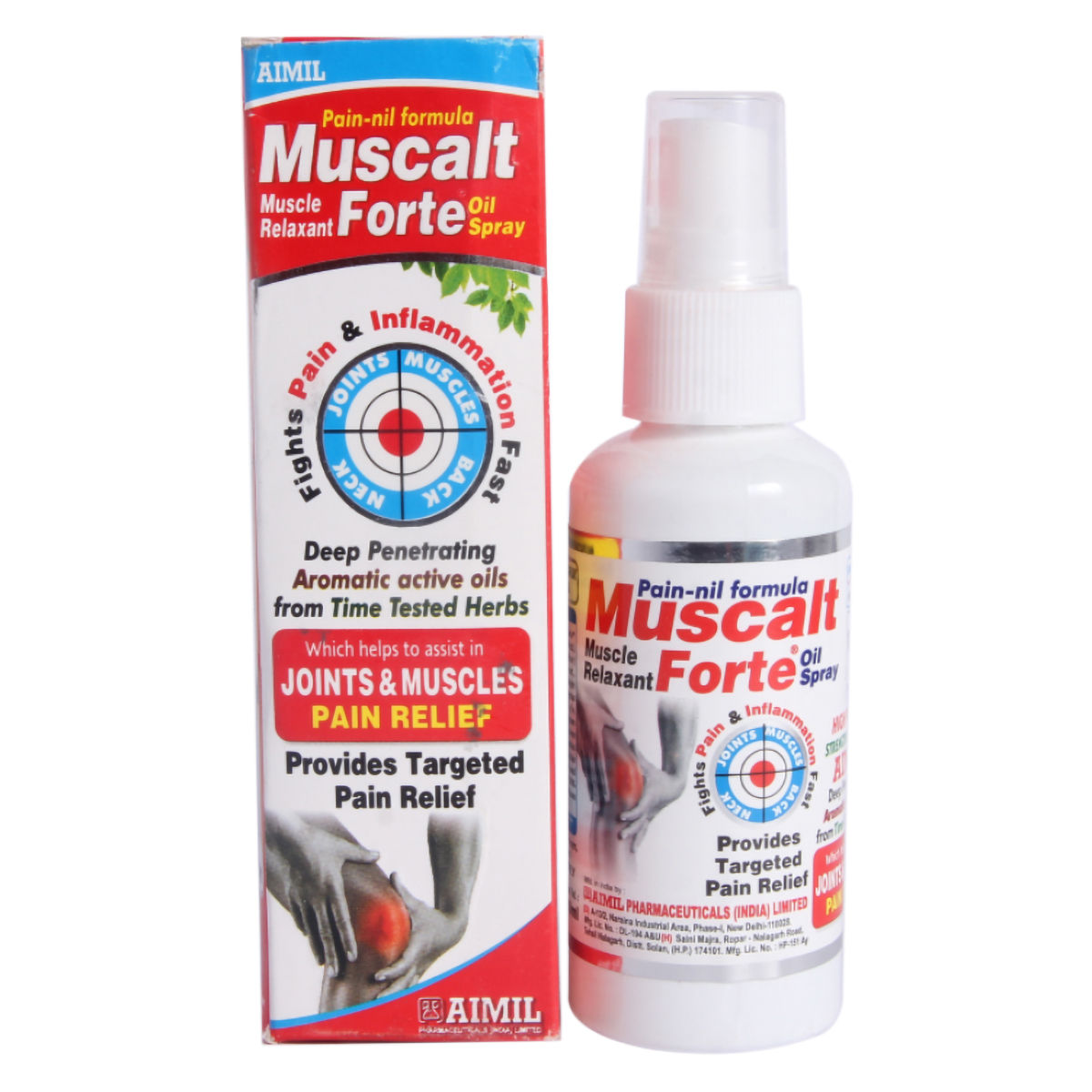 Buy Aimil Muscalt Forte Oil Spray, 60 ml | 19 Minutes Delivery | Apollo ...