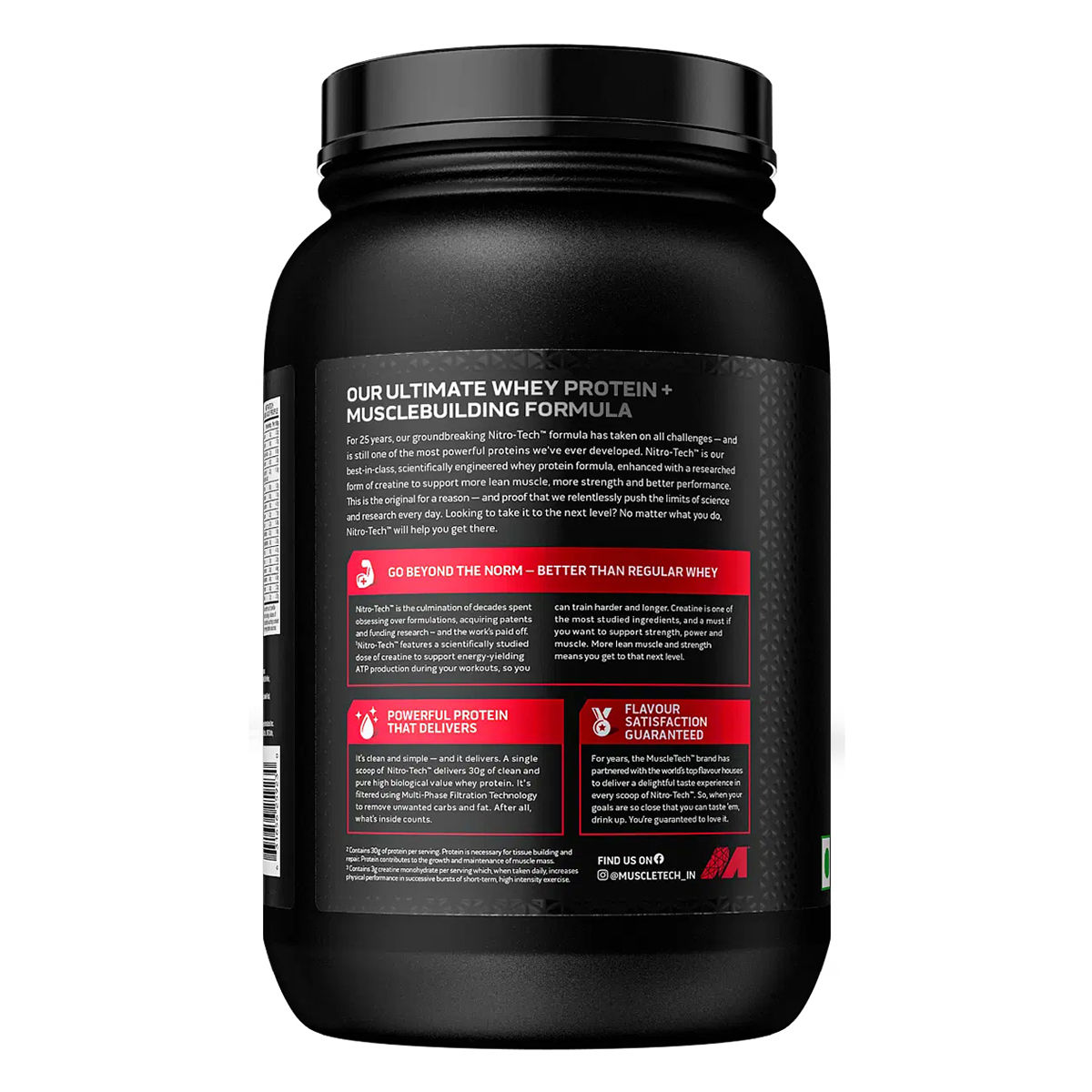 Muscletech Nitrotech Whey Protein Milk Chocolate Flavour Powder, 907 gm ...