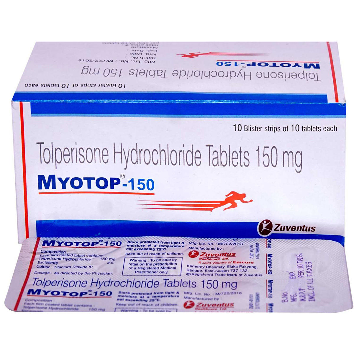 Myotop-150 Tablet 10's Price, Uses, Side Effects, Composition - Apollo ...