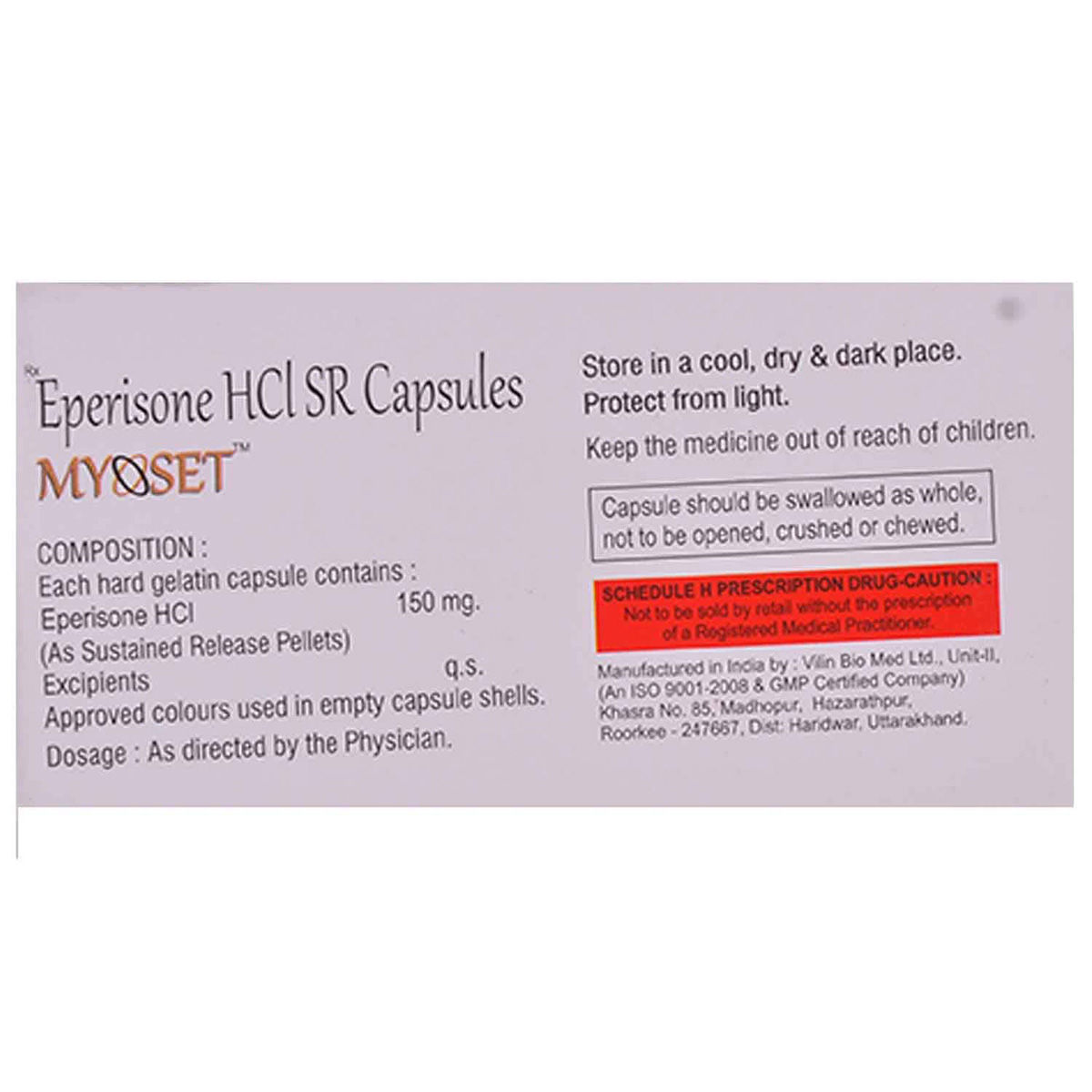 Myoset Tablet 10's Price, Uses, Side Effects, Composition - Apollo Pharmacy