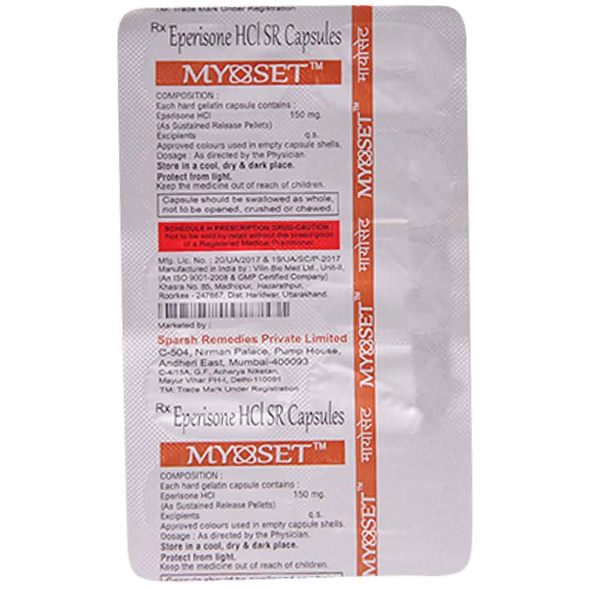 Myoset Tablet 10's Price, Uses, Side Effects, Composition - Apollo Pharmacy