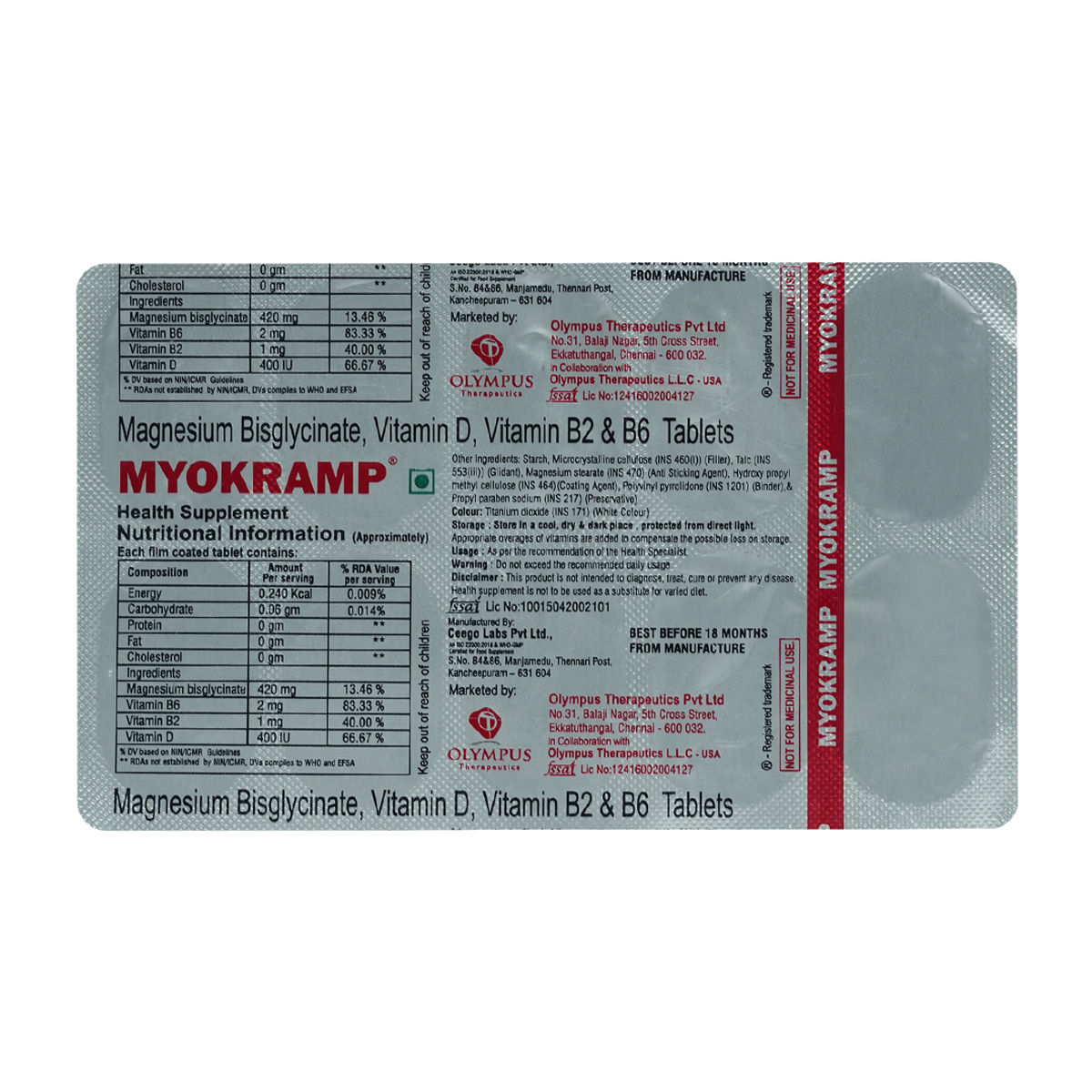 Myokramp Tablet | Uses, Side Effects, Price | Apollo Pharmacy