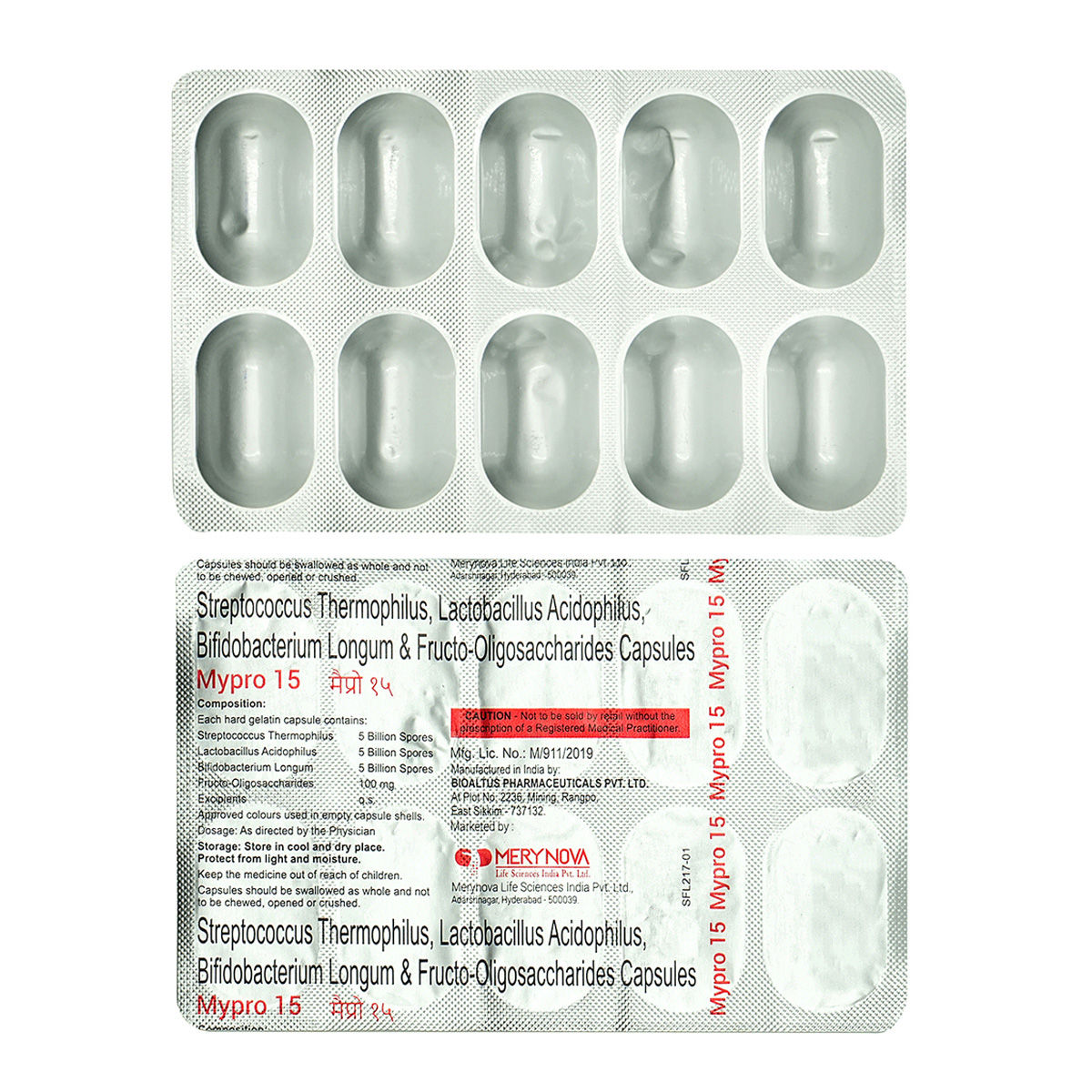 Mypro 15 Cap 10'S Price, Uses, Side Effects, Composition - Apollo Pharmacy