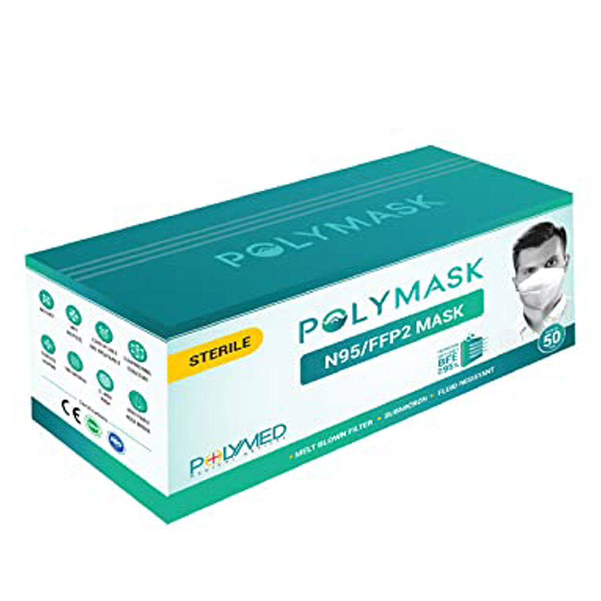 Polymed N95/KN95/FFP2 Polymask 91305 | Uses, Side Effects, Price ...