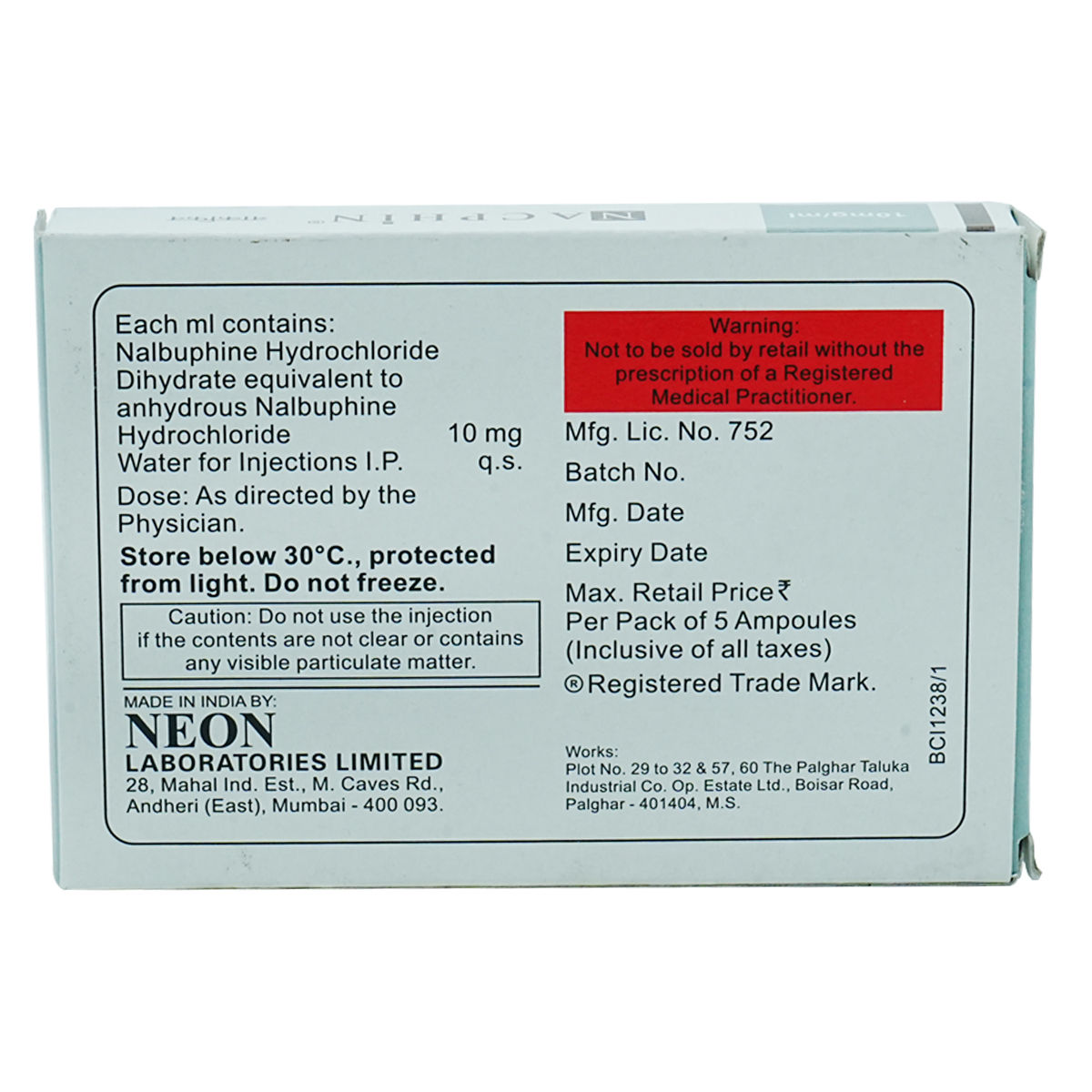 Nacphin Injection 1 ml Price, Uses, Side Effects, Composition - Apollo ...