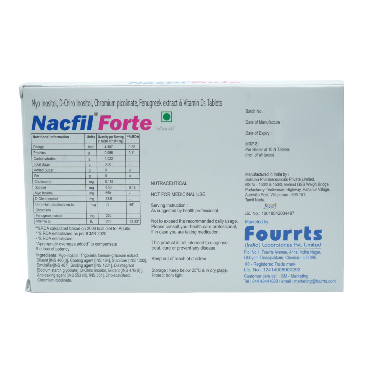 Nacfil Forte Tablet 10's Price, Uses, Side Effects, Composition ...