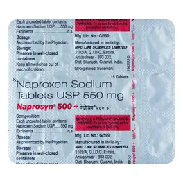 Naprosyn 500+ Tablet | Uses, Side Effects, Price | Apollo Pharmacy