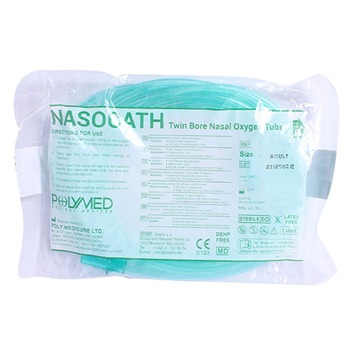 Buy Nasocath Oxygen Tube Adult, 1 Count | 19 Minutes Delivery | Apollo ...