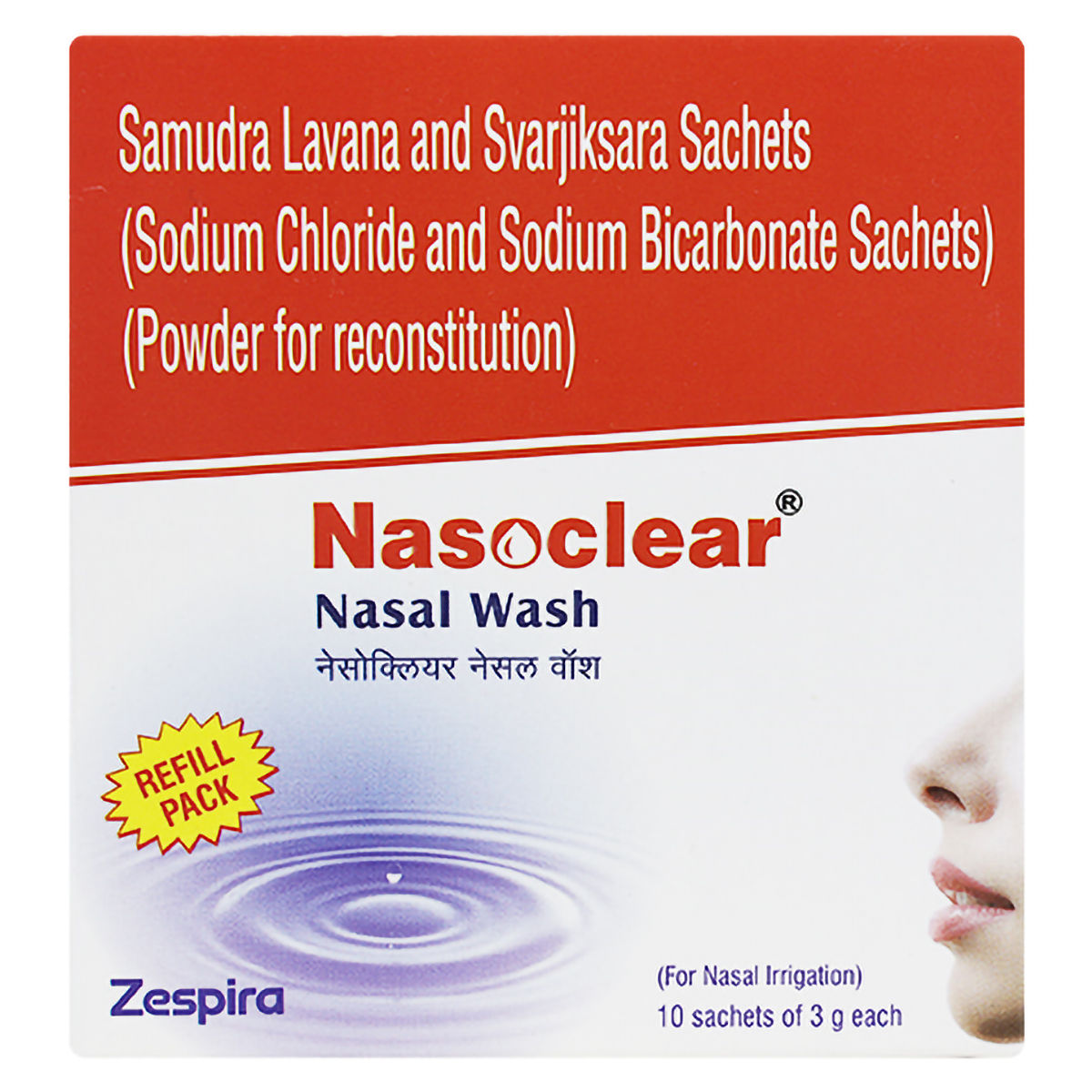 Buy Nasoclear Nasal Wash Sachet, 30 gm (3 gm x 10 Sachet) | 19 Minutes ...