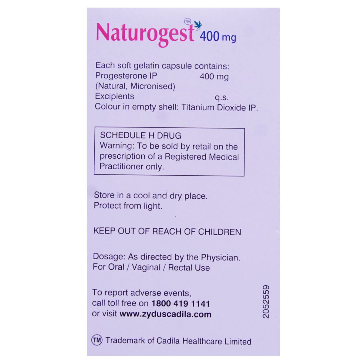Naturogest 400 Capsule | Uses, Side Effects, Price | Apollo Pharmacy