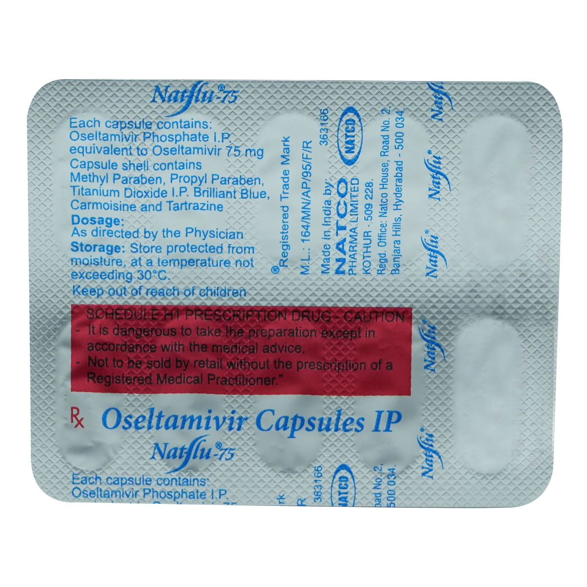 Natflu 75mg Capsule | Uses, Side Effects, Price | Apollo Pharmacy