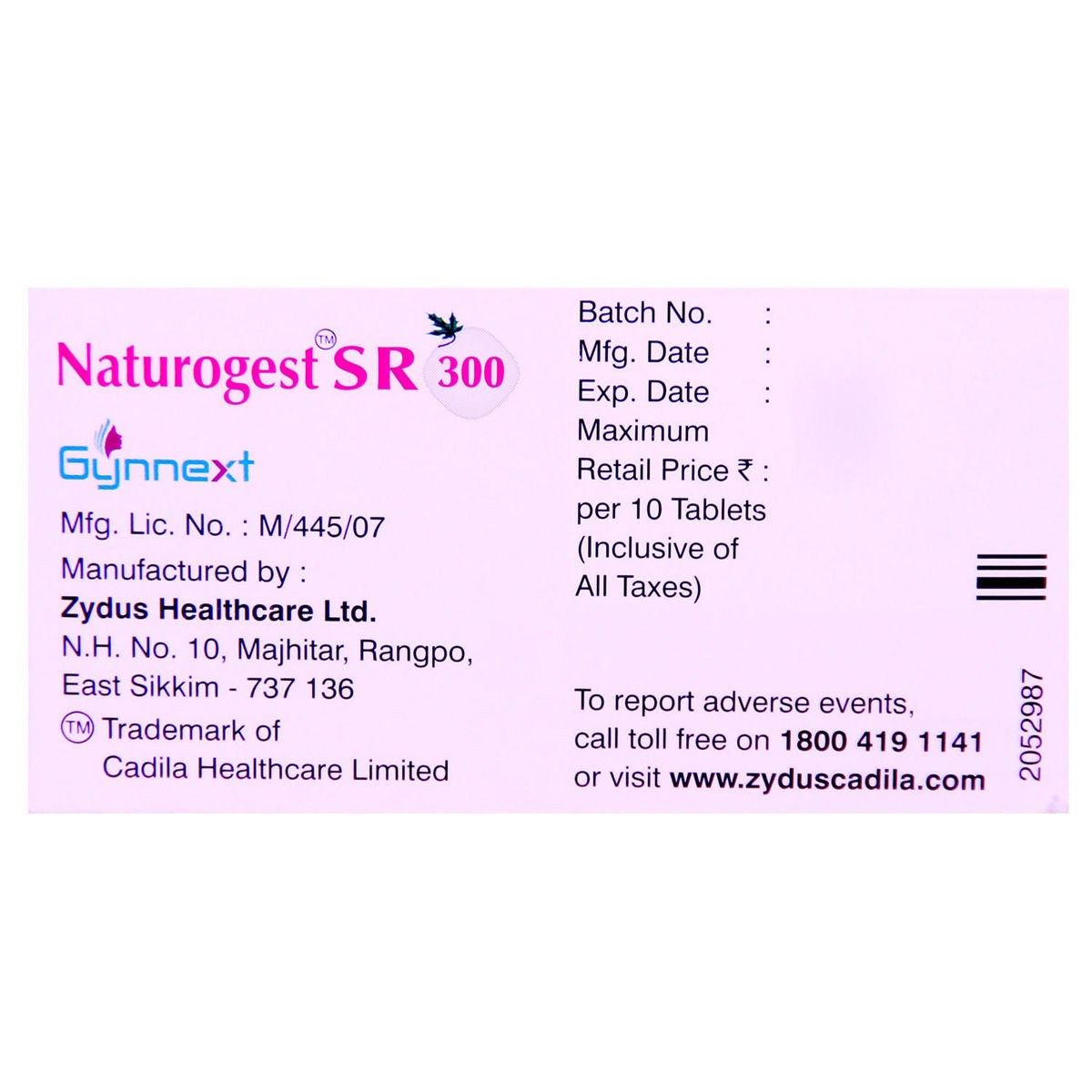 Naturogest SR 300 Tablet 10's Price, Uses, Side Effects, Composition ...