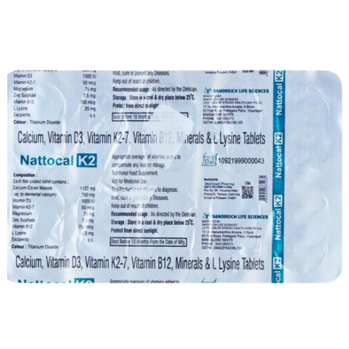 Nattocal K2 Tab | Uses, Side Effects, Price | Apollo Pharmacy