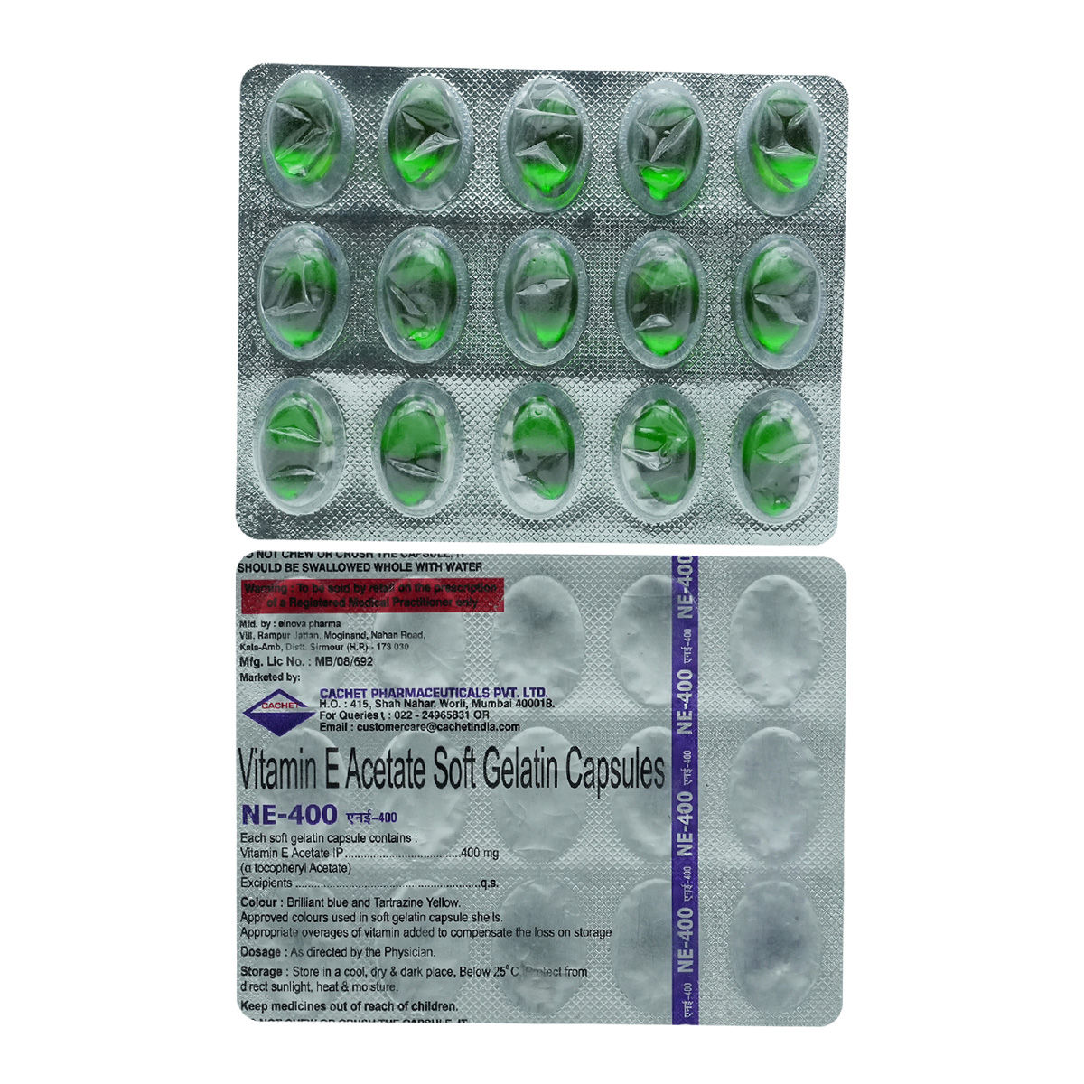 NE-400 Softgel Capsule 15's Price, Uses, Side Effects, Composition ...