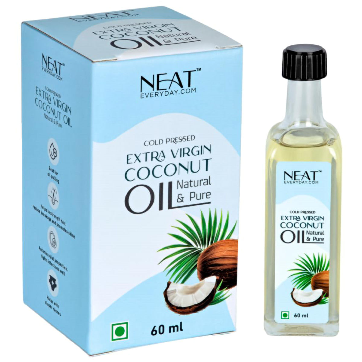 Buy Neat Extra Virgin Coconut Oil, 60ml | 19 Minutes Delivery | Apollo ...