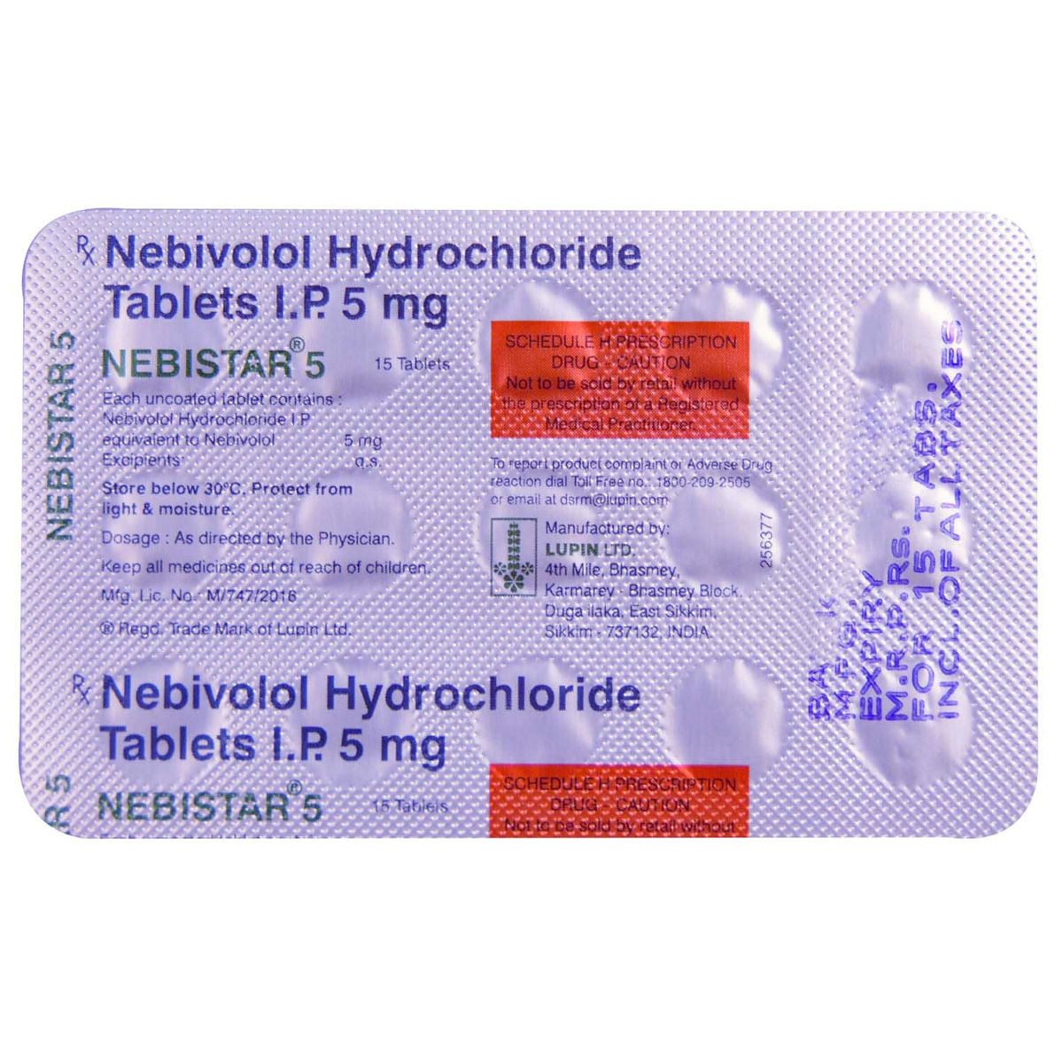Nebistar 5 Tablet 15's Price, Uses, Side Effects, Composition - Apollo Pharmacy