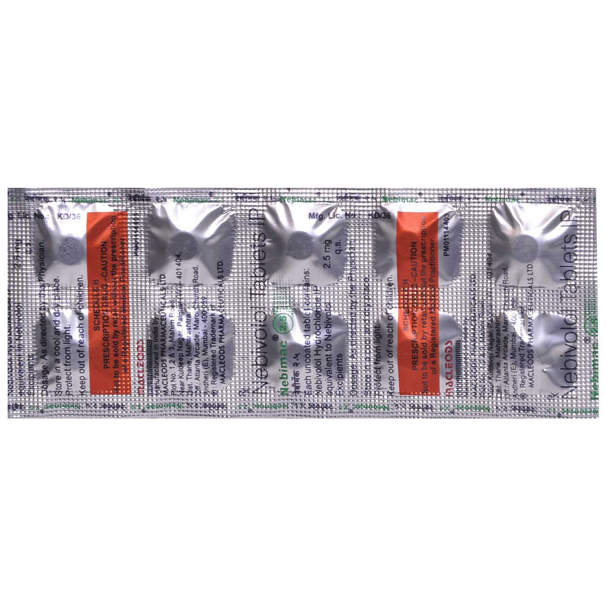 Nebimac 2.5 Tablet 10's Price, Uses, Side Effects, Composition - Apollo ...