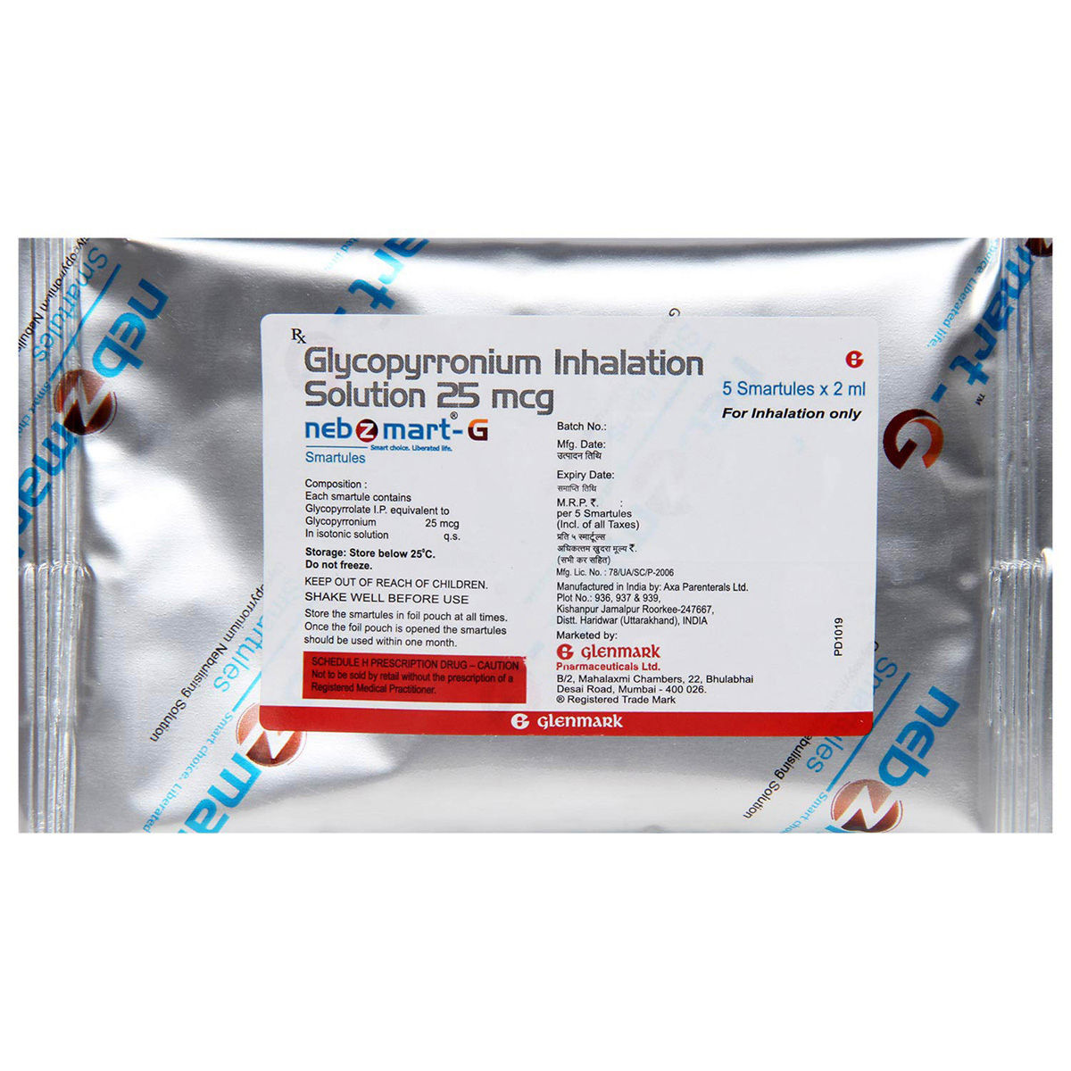 Nebzmart G 25 mcg Smartules 5x2 ml Price, Uses, Side Effects ...