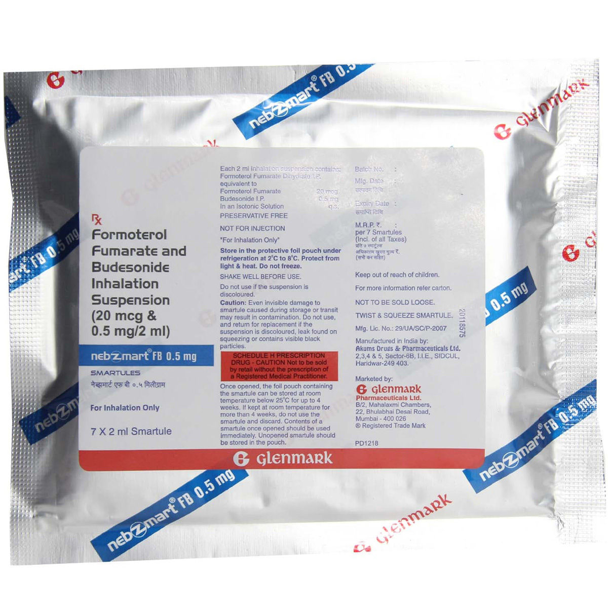 Nebzmart FB 0.5mg Smartules 7x2 ml Price, Uses, Side Effects ...