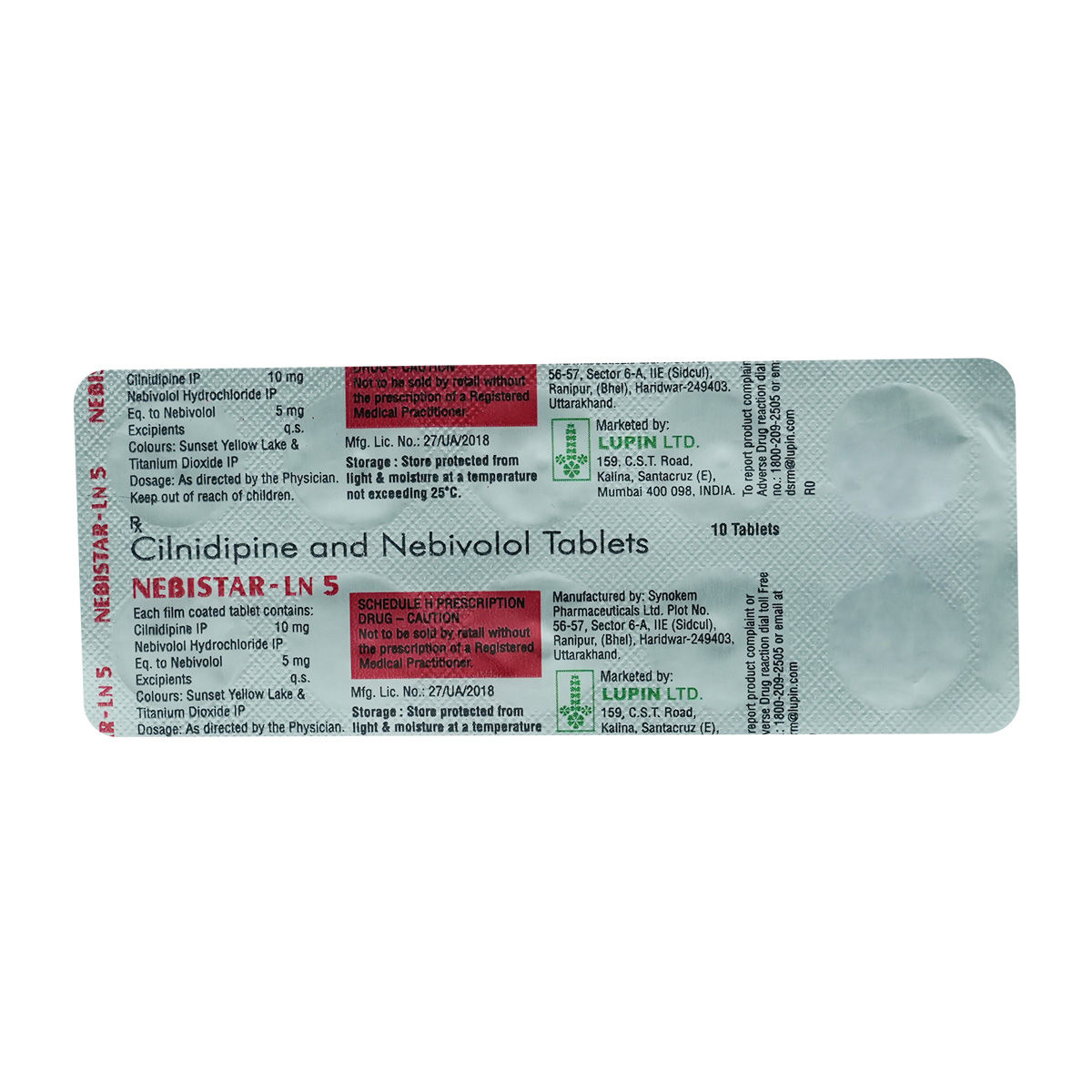 Nebistar-LN 5/10 mg Tablet | Uses, Side Effects, Price | Apollo Pharmacy