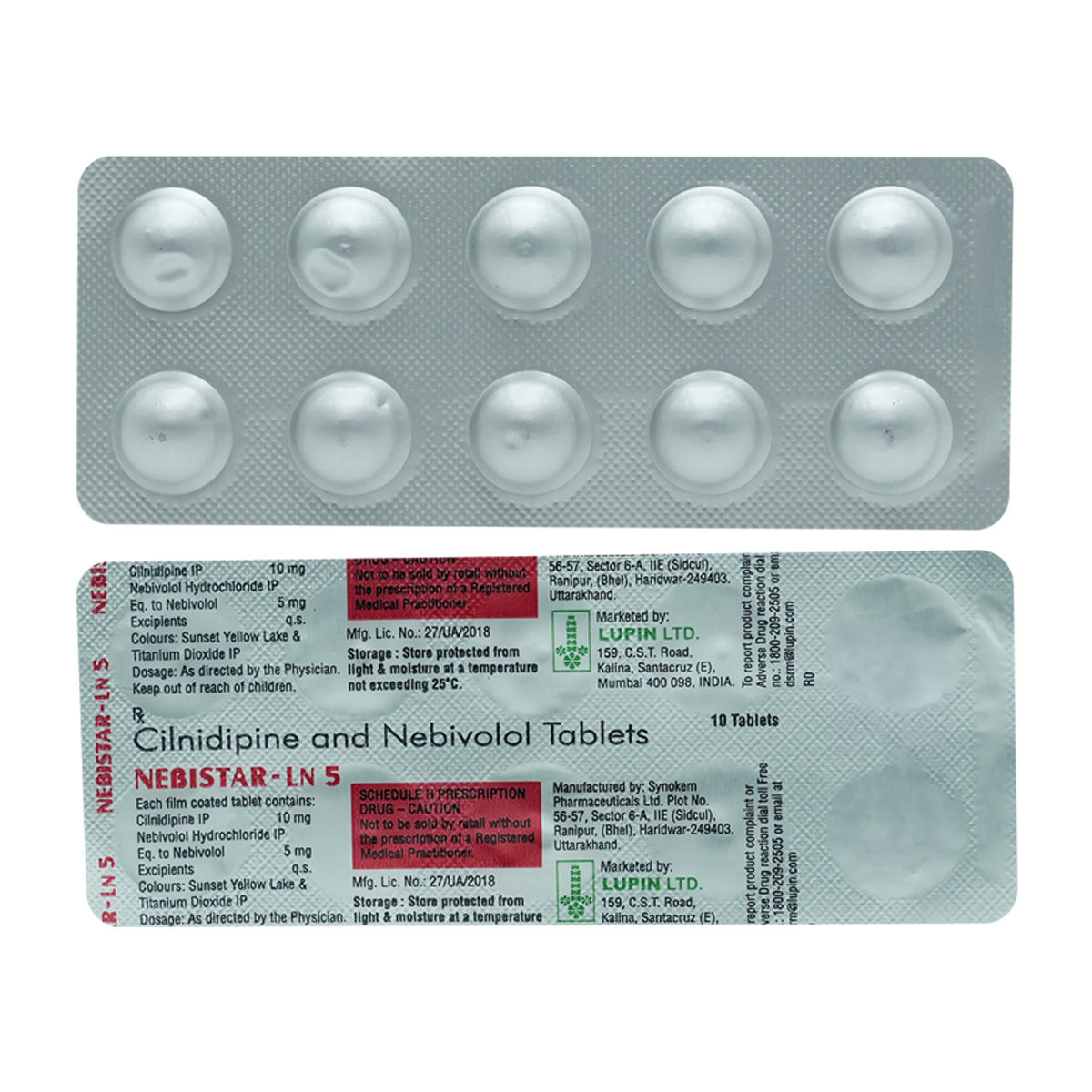 Nebistar-LN 5/10 mg Tablet | Uses, Side Effects, Price | Apollo Pharmacy