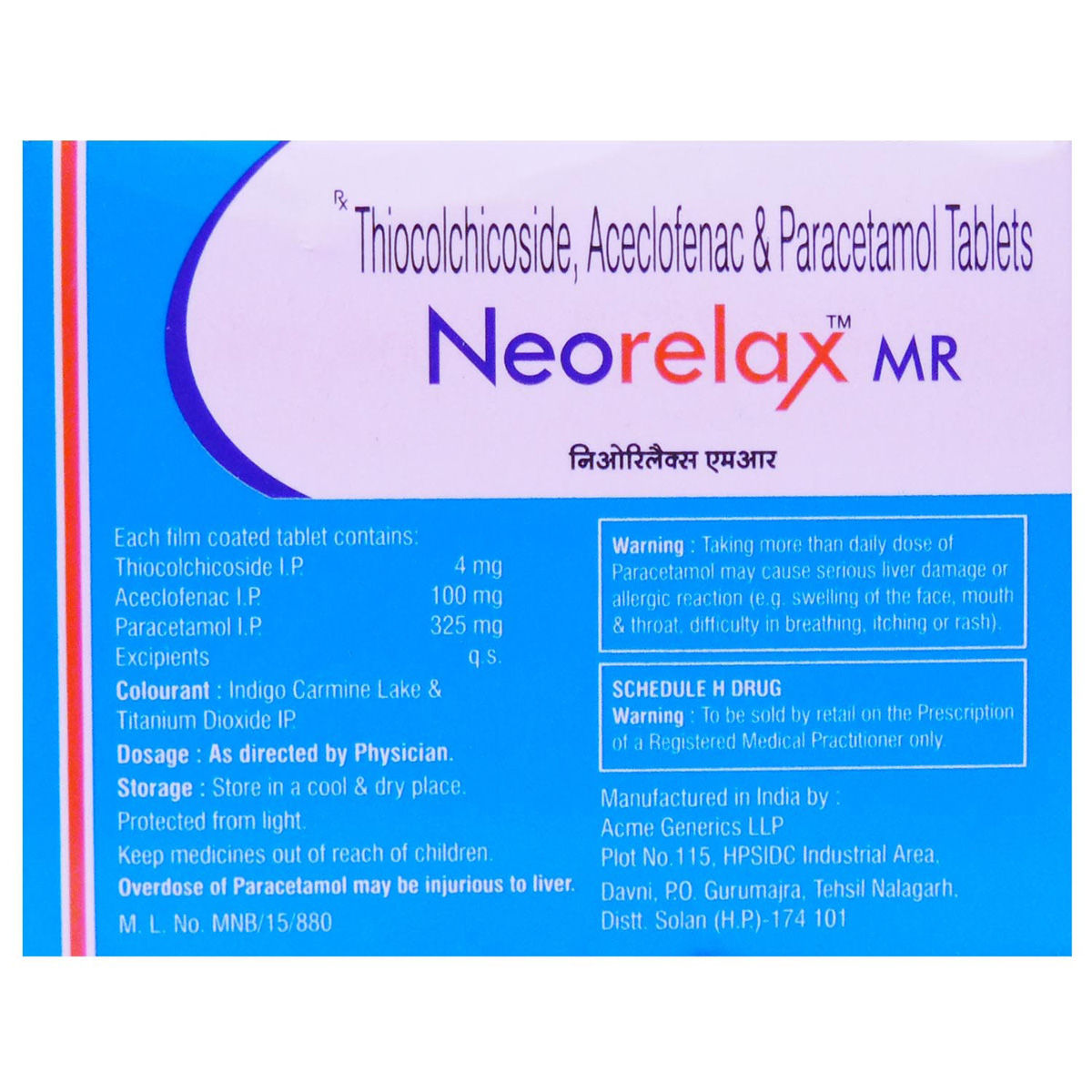 Neorelax MR Tablet | Uses, Side Effects, Price | Apollo Pharmacy