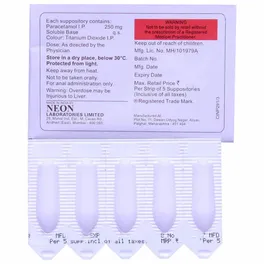 Neomol 250 Anal Suppository | Uses, Side Effects, Price | Apollo Pharmacy