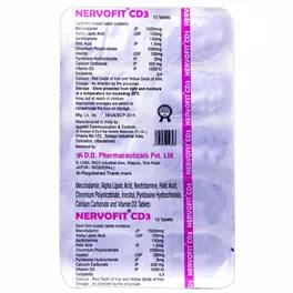 Nervofit CD3 Tablet | Uses, Side Effects, Price | Apollo Pharmacy