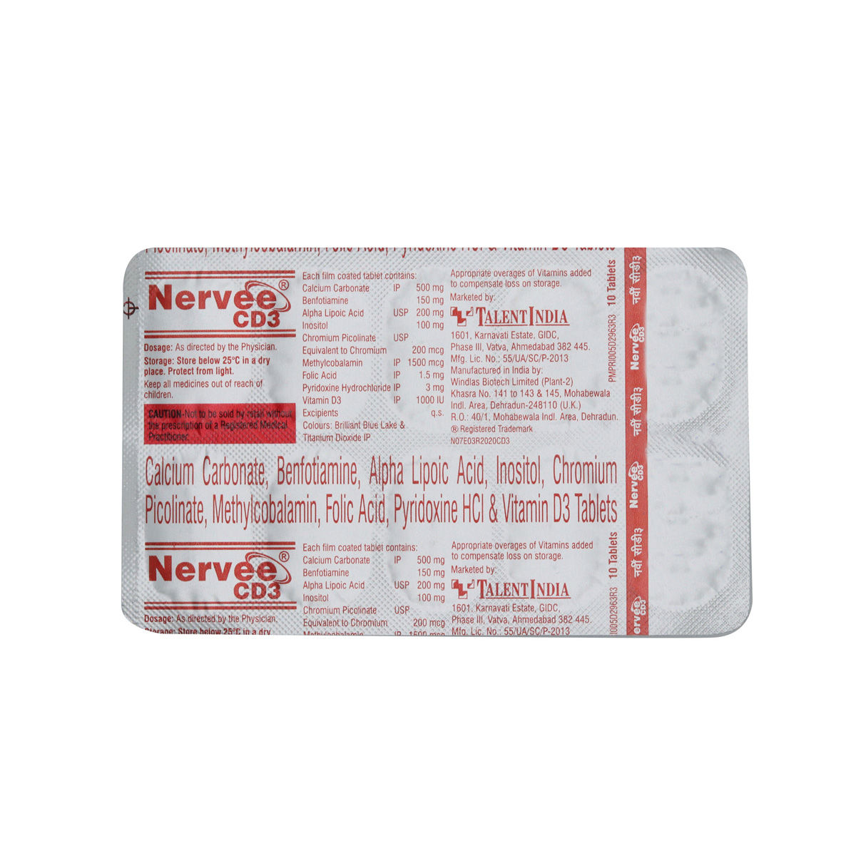 Nervee CD3 Tablet | Uses, Side Effects, Price | Apollo Pharmacy