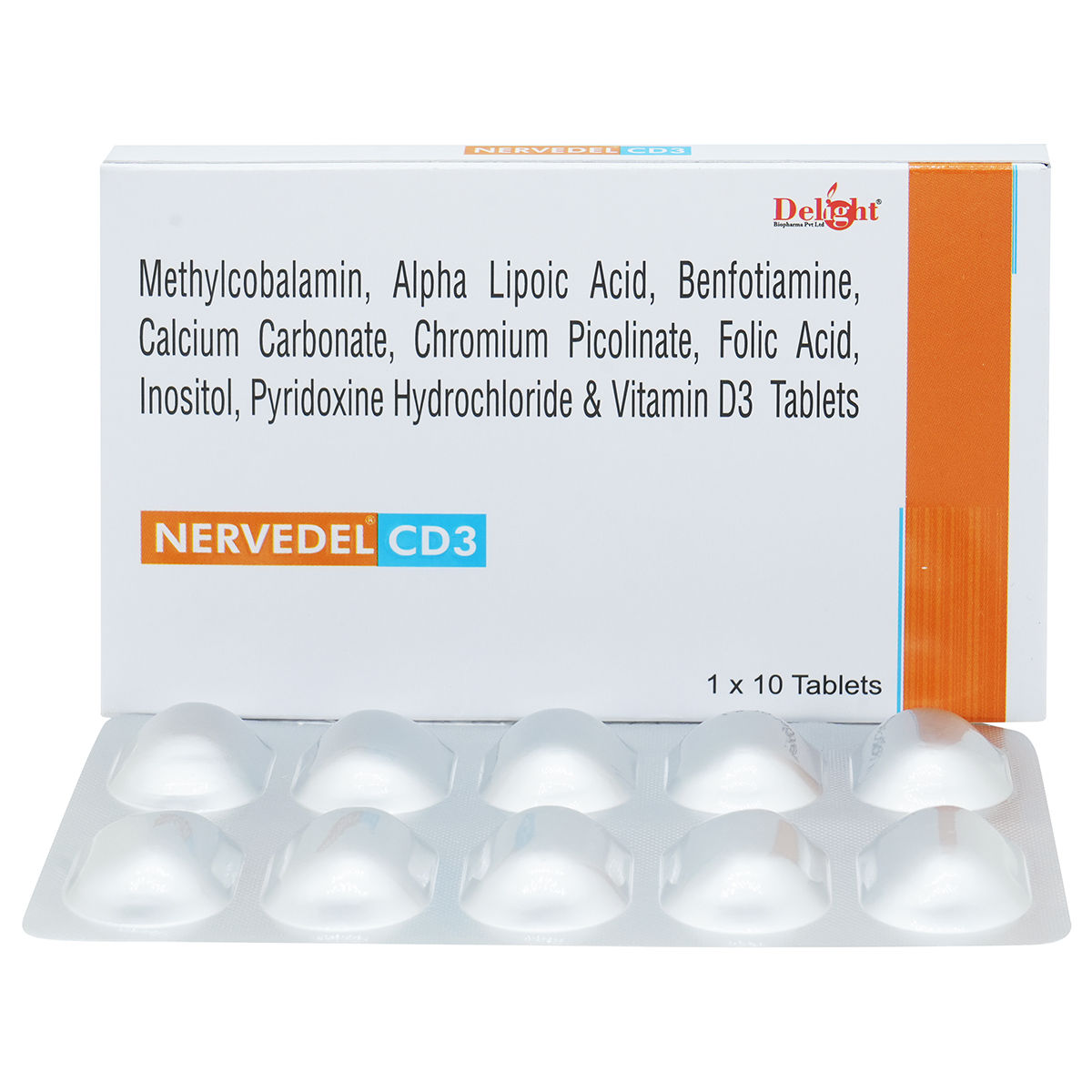 Buy Nervedel CD3 Tablet 10's | 19 Minutes Delivery | Apollo Pharmacy